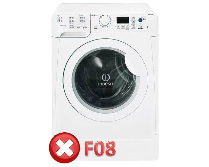 Error F08 on a Whirlpool washing machine - how to fix it