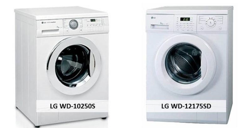 LG washing machine dimensions: height, width, depth