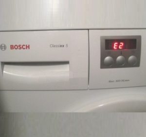 Erreur E2 dans une machine à laver Bosch - que faire