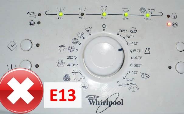 What to do if your Whirlpool washing machine displays error code F13.