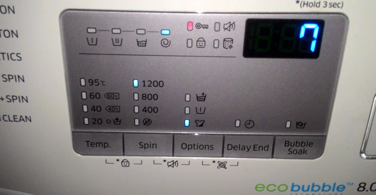 How to Unlock a Samsung Eco Bubble Washing Machine